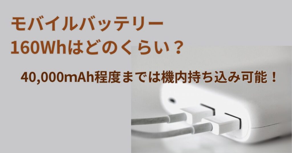 モバイルバッテリー160Whはどのくらい？40,000mAhまでは飛行機の機内持ち込み可能！ | marutto life